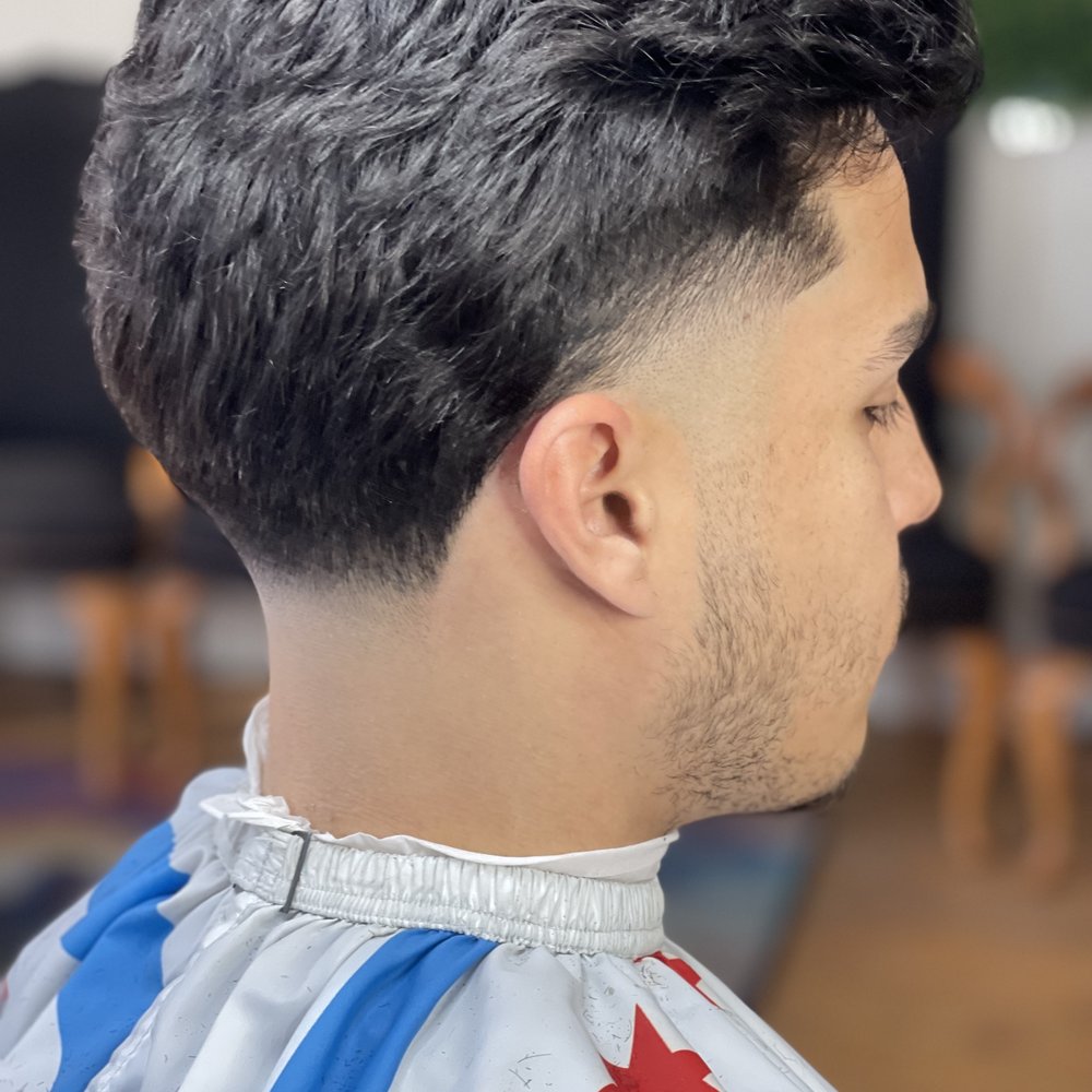 Taper Fade Blowout Straight Hair