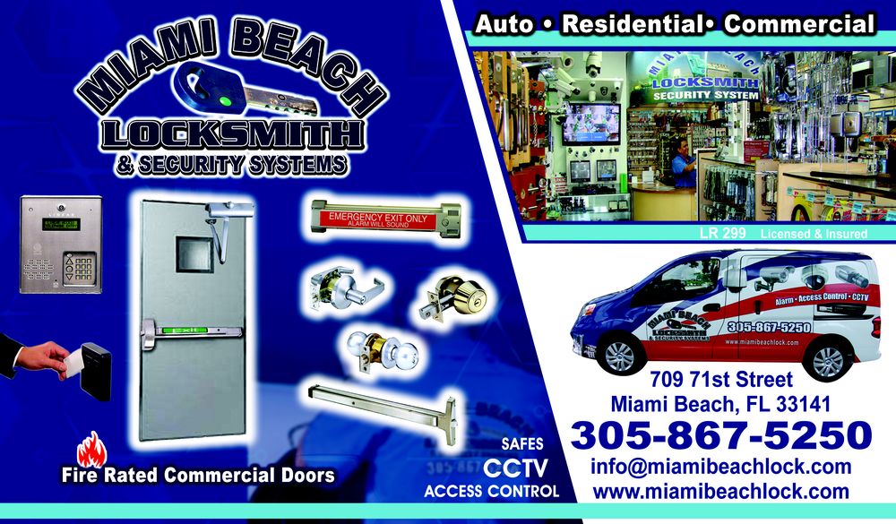 MIAMI BEACH LOCKSMITH & SECURITY SYSTEMS - 26 Photos & 16 Reviews - 709 ...