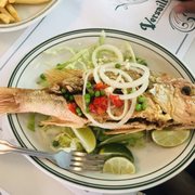 Whole Deep Fried Red Snapper - Menu - Versailles - Miami