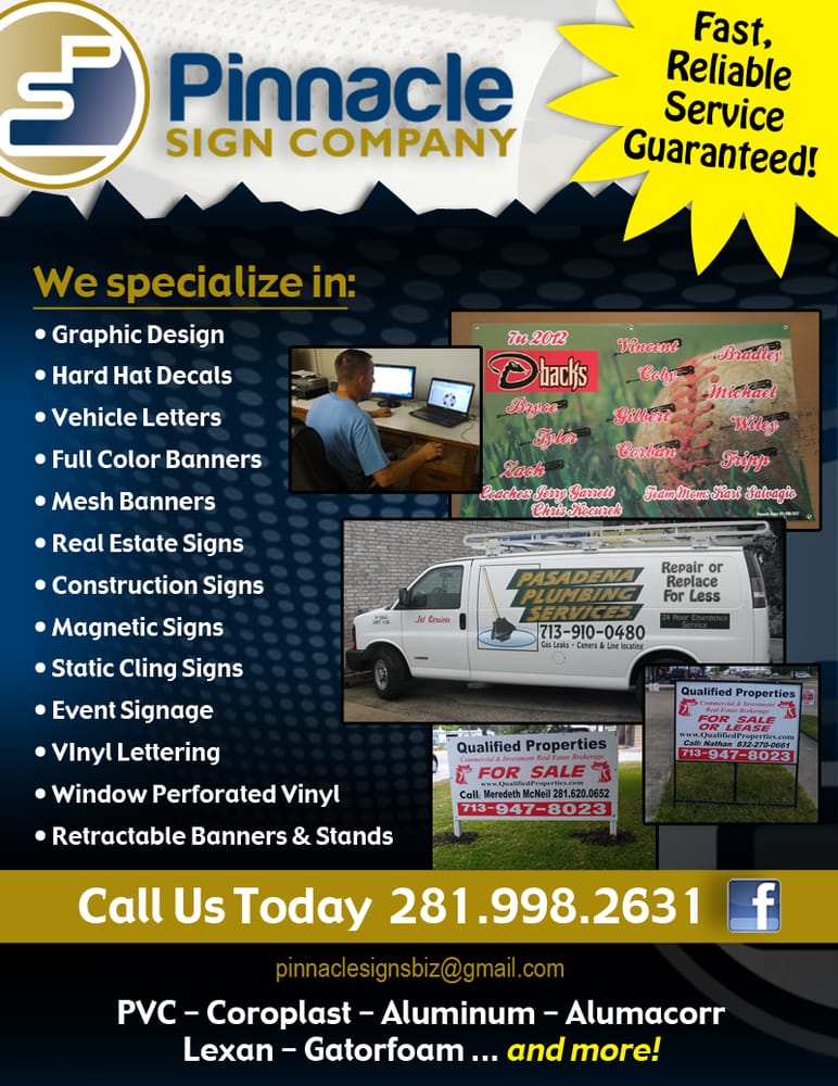 PINNACLE SIGN COMPANY - Updated December 2025 - 3105 Genoa Red Bluff Rd ...