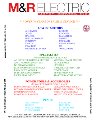 M & R ELECTRIC MOTOR SERVICE - Updated December 2025 - 1516 E 5th St ...