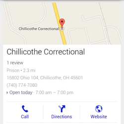 CHILLICOTHE CORRECTIONAL INSTITUTE - 15802 Ohio 104, Chillicothe, OH - Yelp