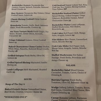 Rockefellers Menu New Year's At Victoria Gastro Pub Victoria