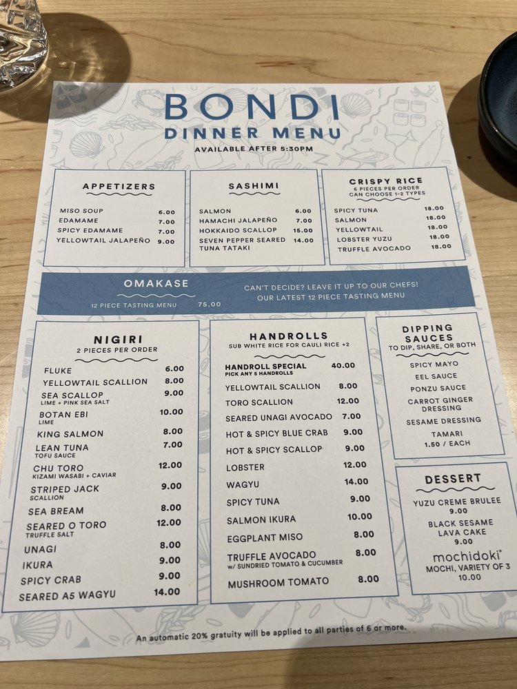 BONDI SUSHI - MIAMI BEACH - 959 West Ave, Miami Beach, Florida ...