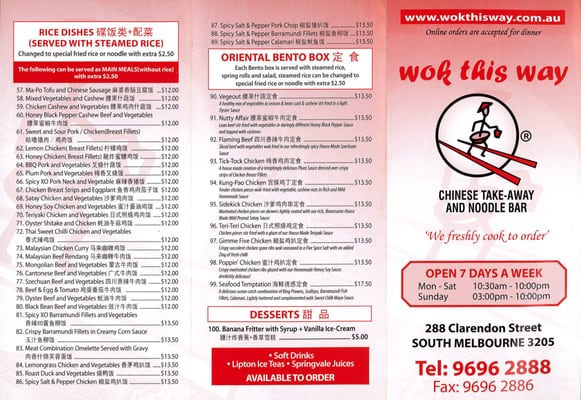 WOK THIS WAY - Updated January 2025 - 288 Clarendon St, South Melbourne ...