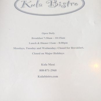 KULA BISTRO - Updated November 2024 - 1739 Photos & 1358 Reviews - 4566 ...
