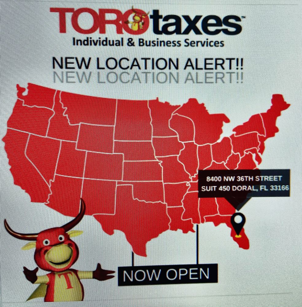 TORO TAXES DORAL - Updated April 2024 - Request Consultation - 8400 NW 36th St, Virginia Gardens ...