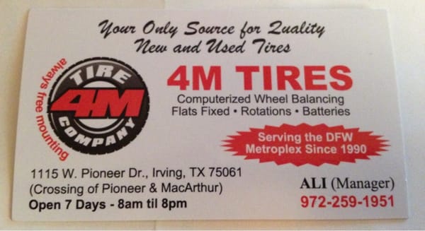 4M TIRES - Updated October 2025 - 11 Photos & 64 Reviews - 1115 W ...