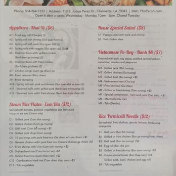 PHO PARISH - Updated December 2025 - 38 Photos & 23 Reviews - 113 E ...