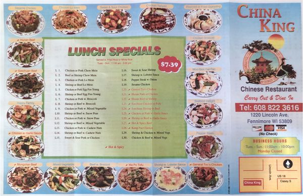 CHINA KING - Updated December 2025 - 1220 Lincoln Ave, Fennimore ...
