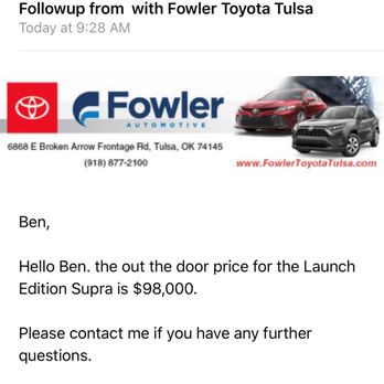 FOWLER TOYOTA OF TULSA - Updated November 2025 - 30 Photos & 62 Reviews ...