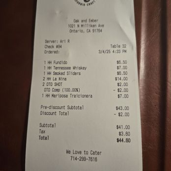 OAK AND EMBER - Updated March 2025 - 154 Photos & 53 Reviews - 1021 N Milliken Ave, Ontario ...