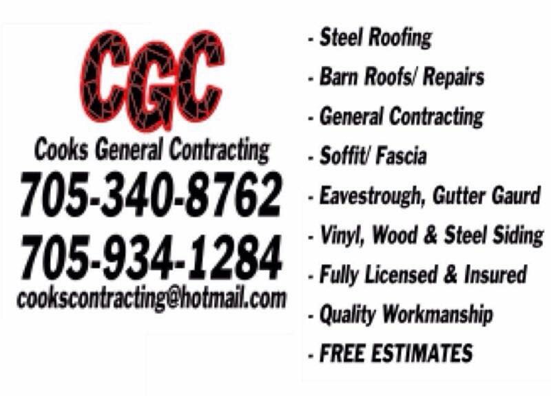 CGC COOKS GENERAL CONTRACTING - Updated October 2025 - Kirkfield ...