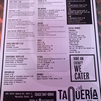 LA TAQUERIA - Updated May 2025 - 71 Photos & 42 Reviews - 804 Inlet ...