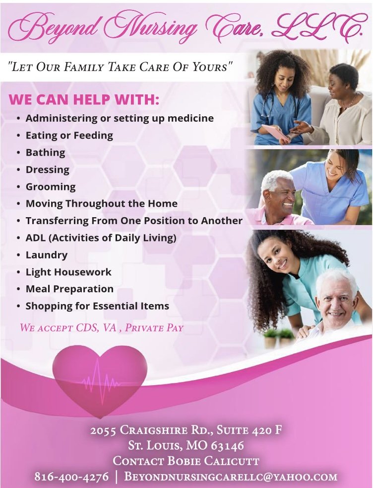 BEYOND NURSING CARE - 2055 Craigshire Rd, St. Louis, Missouri - Skilled ...