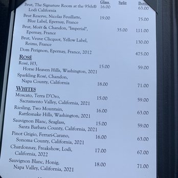 95th Floor Signature Room Menu | Floor Roma