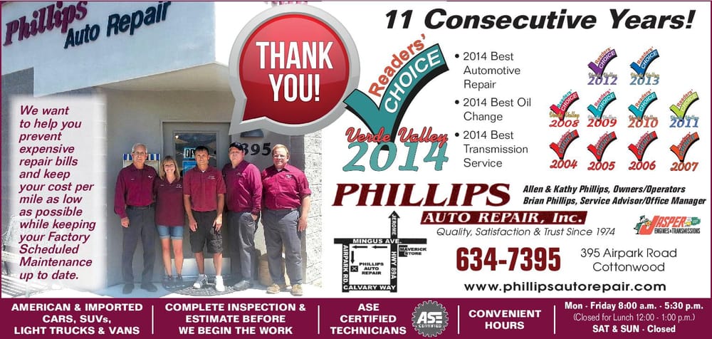 PHILLIPS AUTO REPAIR - Updated July 2025 - 52 Photos - 395 S Airpark Rd ...