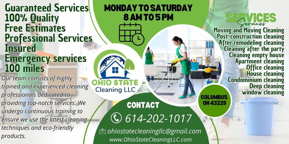 OHIO STATE CLEANING LLC - Updated November 2024 - 4818 Tamarack Blvd ...