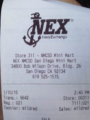 NAVY EXCHANGE - Updated September 2025 - 34800 Bob Wilson Dr, San Diego ...