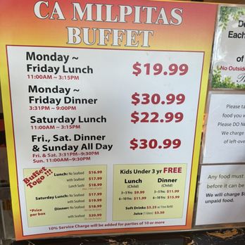 MILPITAS BUFFET - Updated June 2024 - 853 Photos & 681 Reviews - 24 S ...