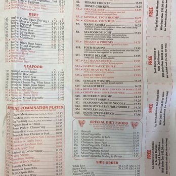 Golden garden menu store