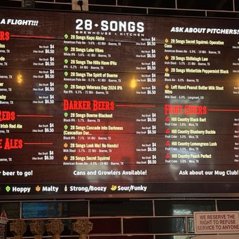 28 SONGS BREWHOUSE + KITCHEN - Updated January 2026 - 109 Photos & 79 ...