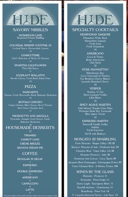 HIDE SPEAKEASY - 121 Washington St, Providence, Rhode Island - Speakeasies - Restaurant Reviews ...