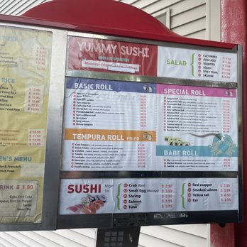 Yummy sushi menu store