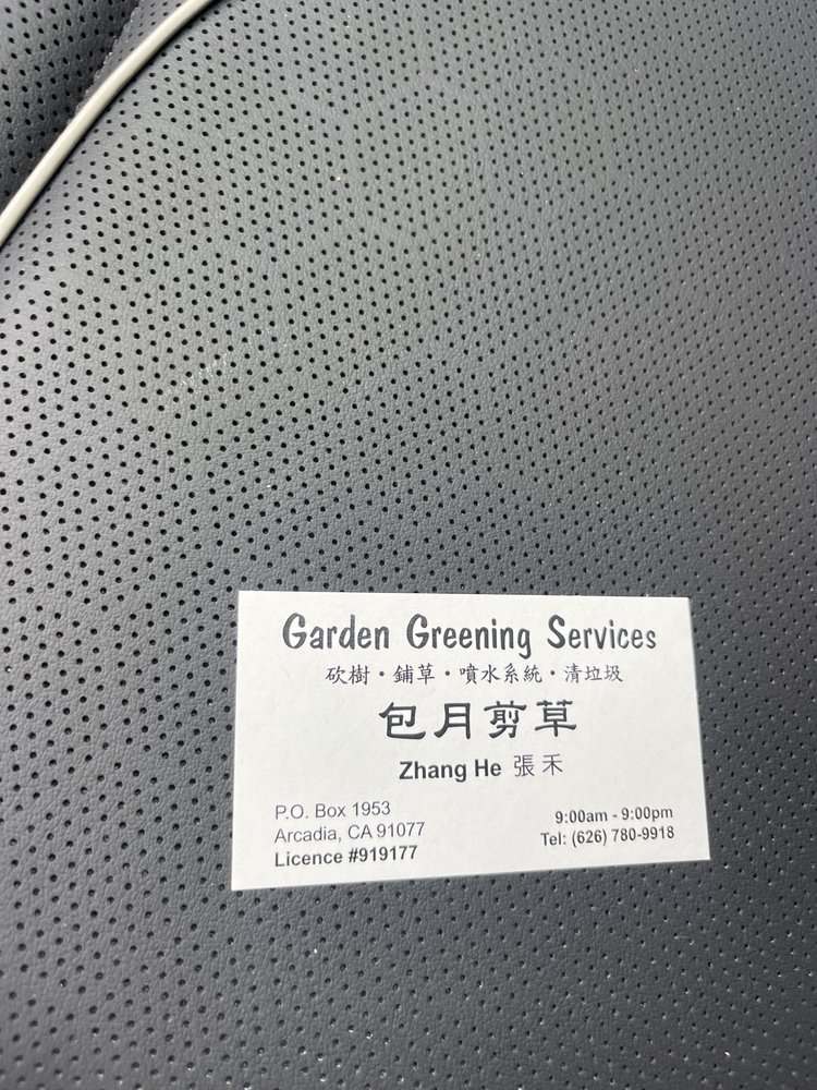 GARDEN GREENING SERVICES - Arcadia, California - Tree Services - Phone ...