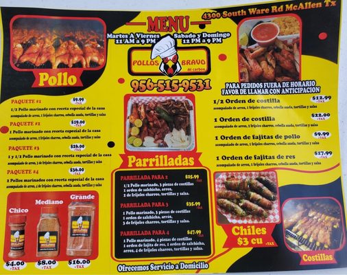 POLLOS BRAVO AL CARBON - Updated December 2025 - 4300 S Ware Rd ...