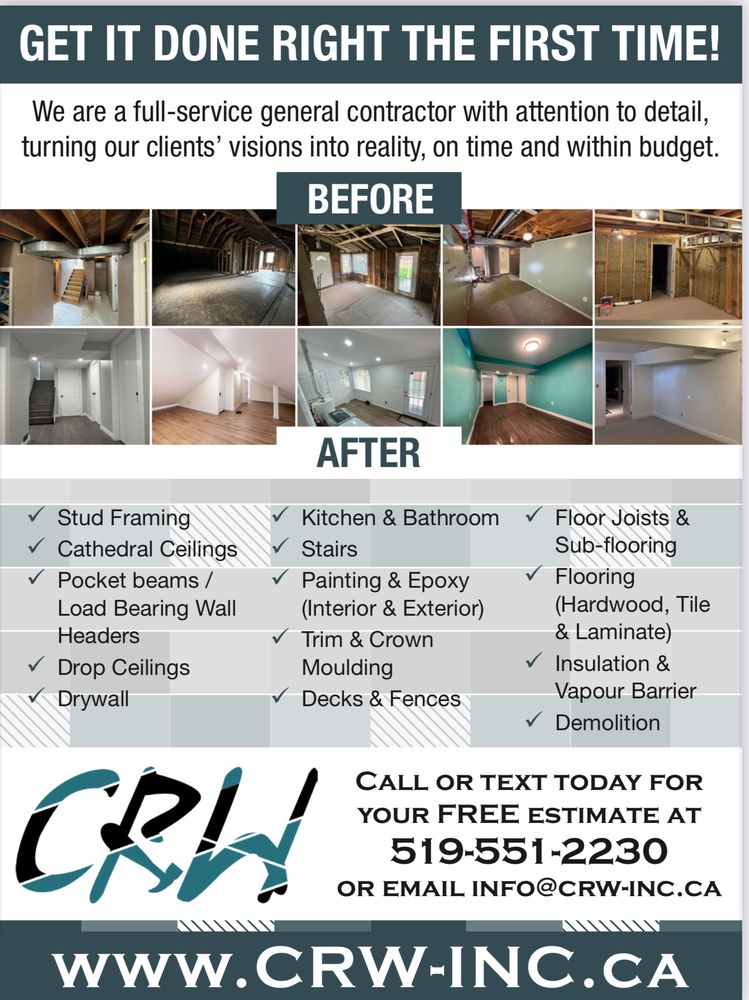 CRW CONSTRUCTION - Updated December 2025 - Request a Quote - 11 Photos ...