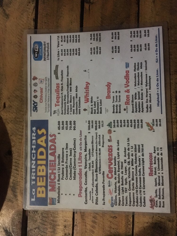 LA TR1NCH3R4 BEBIDAS - Updated December 2025 - Av. de la Solidaridad ...