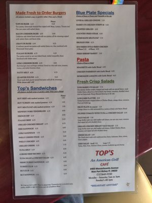 TOPS CAFE - Updated July 2025 - 17 Reviews - 6403 Massachusetts Ave ...