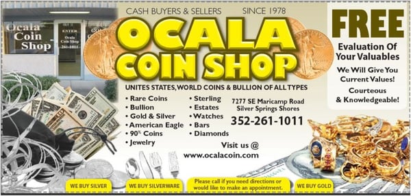 OCALA COIN SHOP - Updated December 2025 - 7277 SE Maricamp Rd, Ocala ...