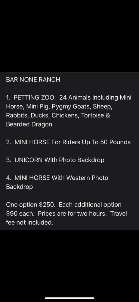 BAR NONE RANCH PONY & PETTING ZOO PARTIES - Updated October 2025 - 10 ...
