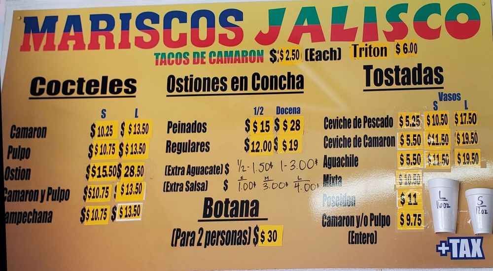 Menu as of 3/25/23 - Yelp