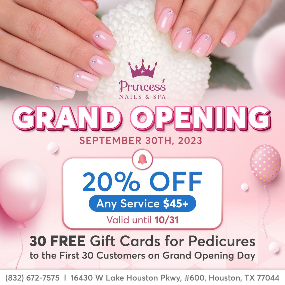 PRINCESS NAILS & SPA - Nail Salon - 16430 W Lake Houston Pkwy, Houston ...