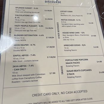 DISCOURSE BREWING - Updated December 2025 - 91 Photos & 25 Reviews ...
