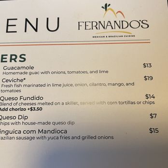 FERNANDO’S MEXICAN & BRAZILIAN CUISINE - MASSACHUSETTS AVE - Updated ...