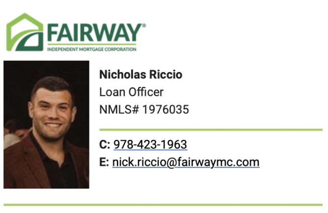 NICK RICCIO - FAIRWAY - Updated August 2025 - Request Information - 100 ...