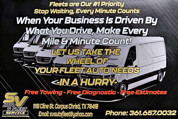 SV AUTO AND FLEET SERVICE - Updated August 2025 - 1118 Cline St, Corpus ...