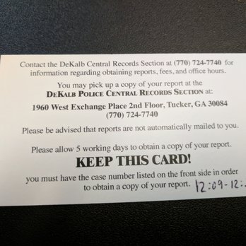 DEKALB COUNTY POLICE DEPARTMENT - Updated January 2026 - 1960 W ...