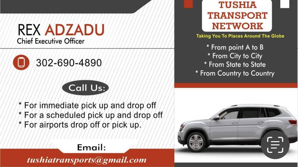 TUSHIA TRANSPORT NETWORK - Updated January 2025 - Millsboro, Delaware ...