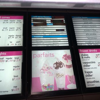 Tcby Menu And Prices