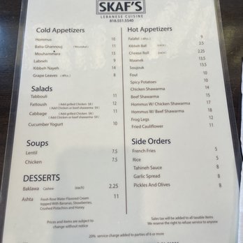 SKAF’S LEBANESE CUISINE - 583 Photos & 894 Reviews - 367 N Chevy Chase ...