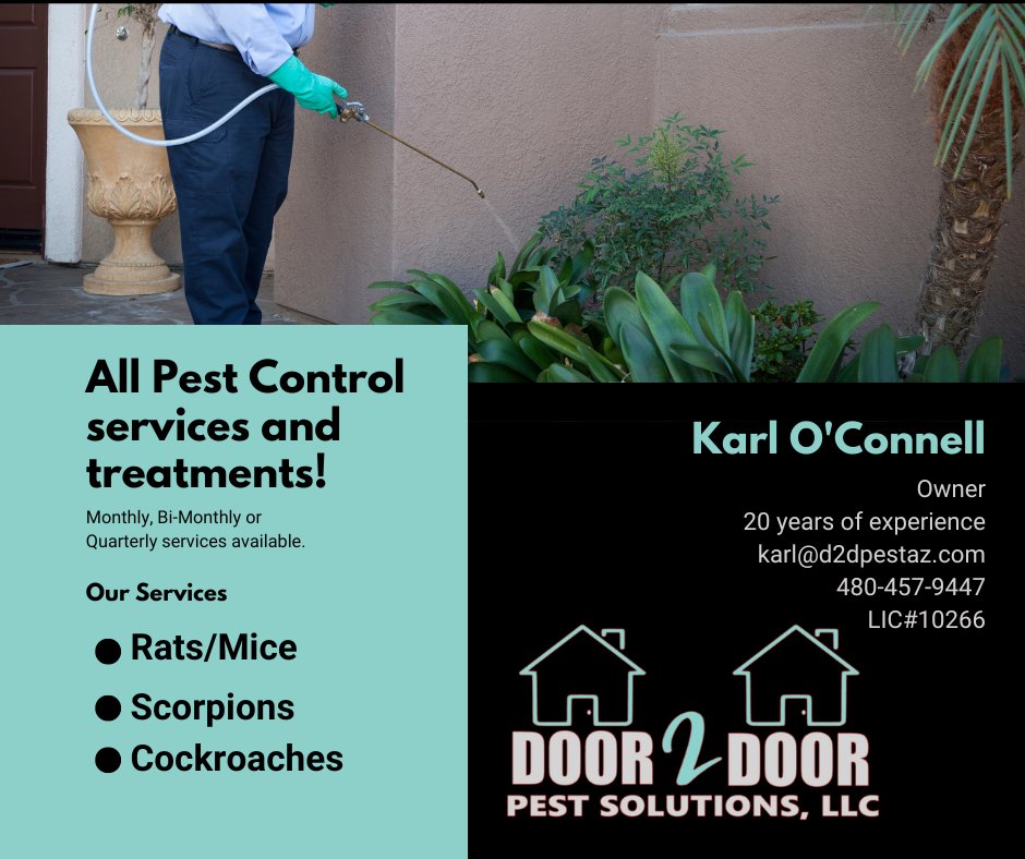 DOOR 2 DOOR PEST SOLUTIONS - Updated October 2025 - PO Box 52031, Mesa ...