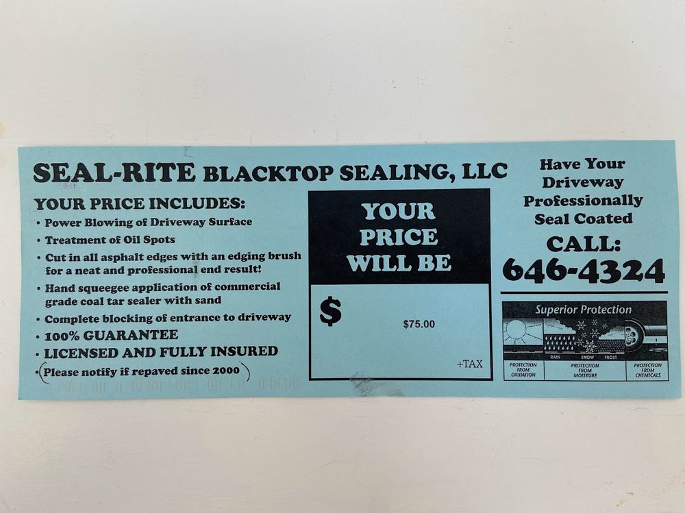 SEAL-RITE BLACKTOP SEALING - Updated September 2025 - Orchard Park, New ...