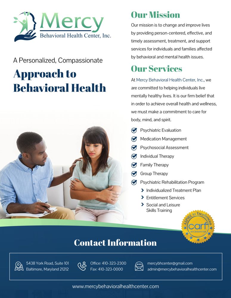 MERCY BEHAVIORAL HEALTH CENTER - Updated September 2025 - 5438 York Rd ...