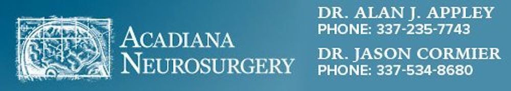 JASON CORMIER, MD, FAANS - ACADIANA NEUROSURGERY - 1103 Kaliste Saloom ...