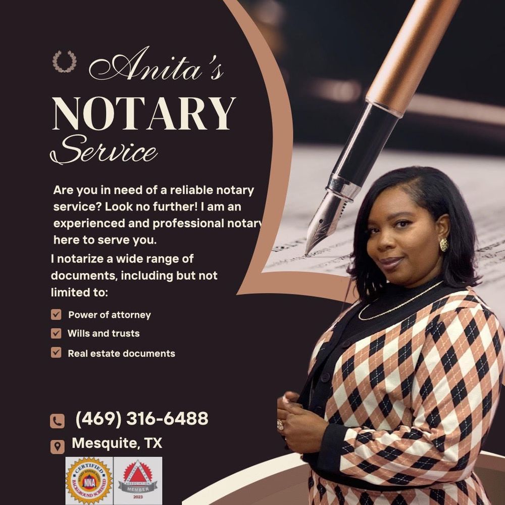 ANITA NOTARY SERVICE - Updated October 2024 - Request a Quote ...